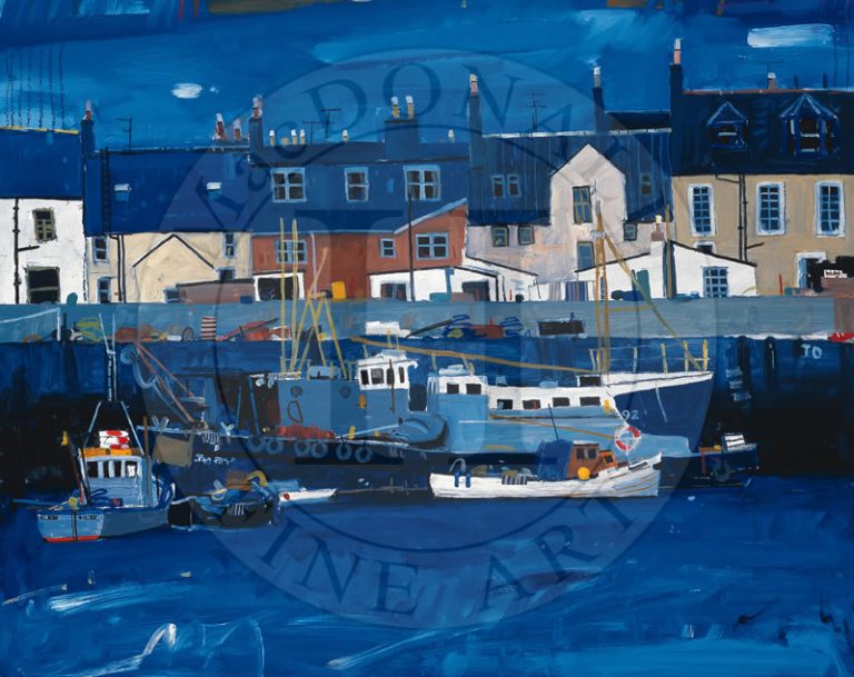 Arbroath Harbour - large unframed litho print - Hamish MacDonald Fine ...